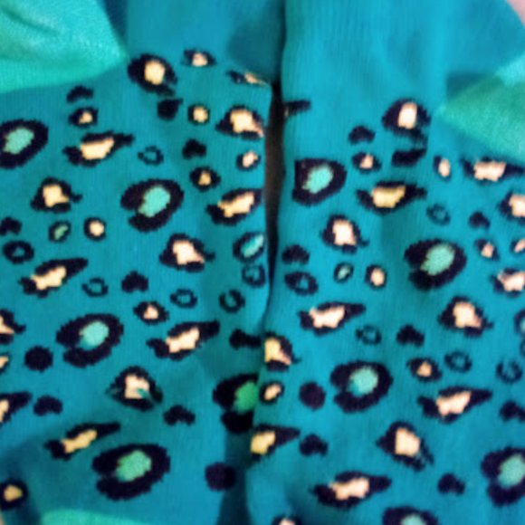 Accessories | Turquoise Print Ankle Socks Low | Poshmark